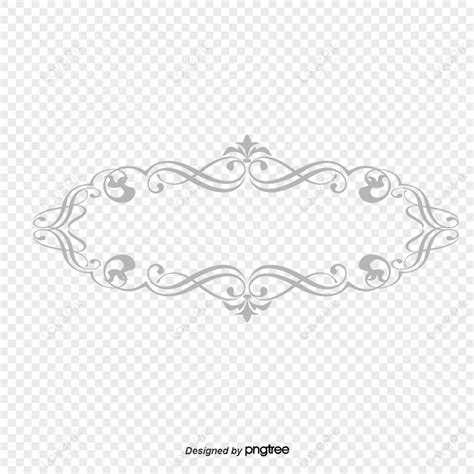 Silver Creative Pattern Rectangular Border Frame Patterned Border