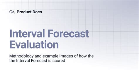 Interval Forecast Evaluation Product Docs