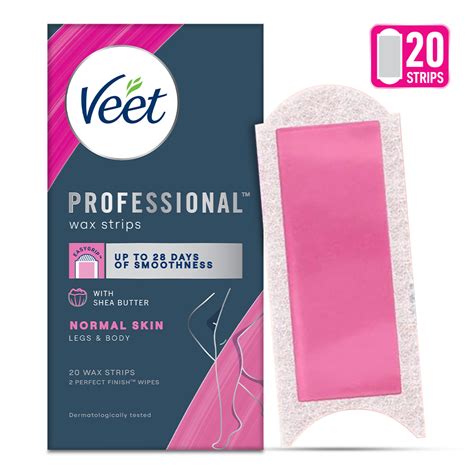 Veet Full Body Waxing Kit For Normal Skin 20 Strips 10 Double Sided