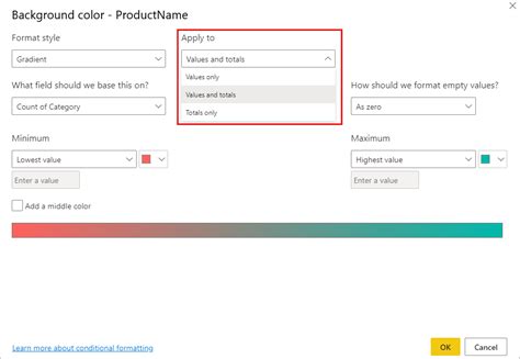 Apply Conditional Table Formatting In Power Bi Power Bi Microsoft Learn