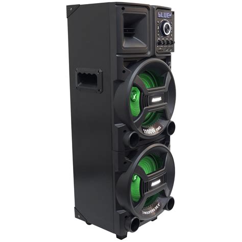 Caixa Som Amplificada Bluetooth W Rms Mp Usb Led Tws Woofer Aca Duplo Black