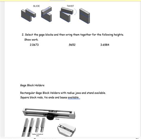 Solved 81 Piece Gage Block Set 9 Blocks 1001 To 1009 Chegg Com