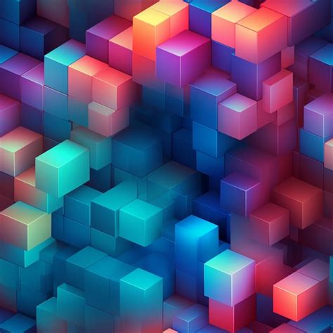 Premium Ai Image A Close Up Of A Bunch Of Colorful Cubes On A Surface Generative Ai