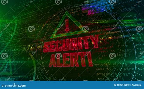 Security Alert Hologram Illustration Stock Illustration Illustration