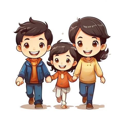 Padres Con Sus Hijos Foto Premium