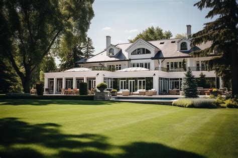 Premium Photo Elegant Country Manor Estate With Sprawling Gardens And