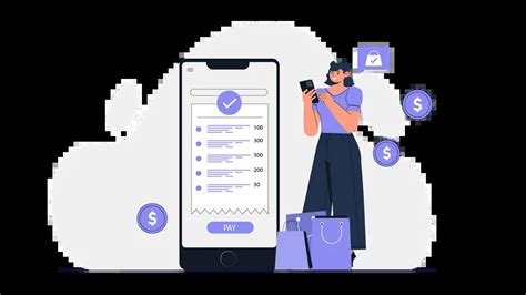 Girl Doing Qr Code Payment While Checking Qr Code Loading Process Illustration Free Download