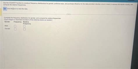 Solved Compute The Relative Trequencies Click The Foon To