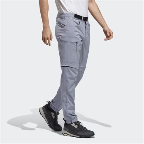 Adidas Terrex Utilitas Hiking Zip Off Pants Purple Free Shipping