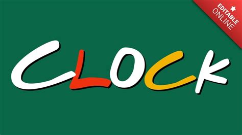 Clock Text Effect Generator