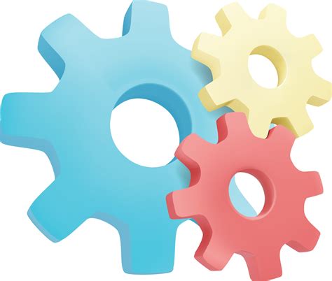 D Gear Process Automation Icon Cogwheel Gear Setting Symbol