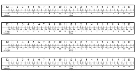 Here S A Set Of Elapsed Time Rulers With Increments To 15 Minutes