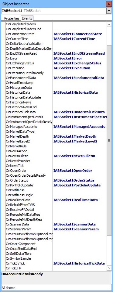 Delphi RAD Studio TIABSocket Component API