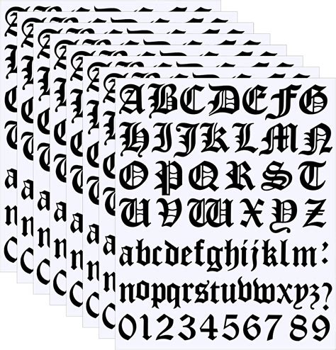 Teling Set Of 8 Self Adhesive Vinyl Letter Number Mailbox