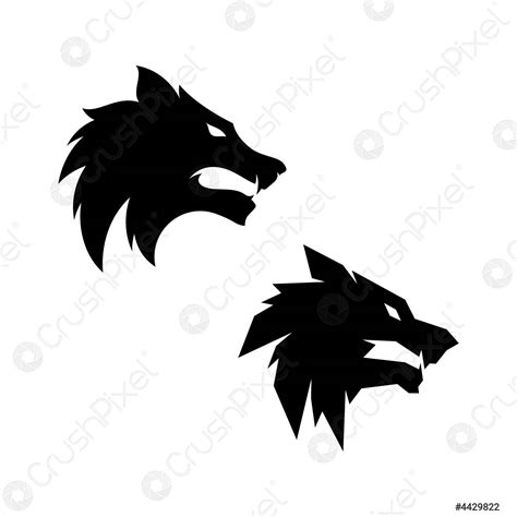 Wolf Head Logo Design Vector Template Stock Vector 4429822 Crushpixel