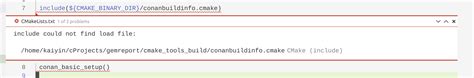 Cmake Tools Failed To Find `conanbuildinfocmake` File · Issue 697 · Microsoftvscode Cmake