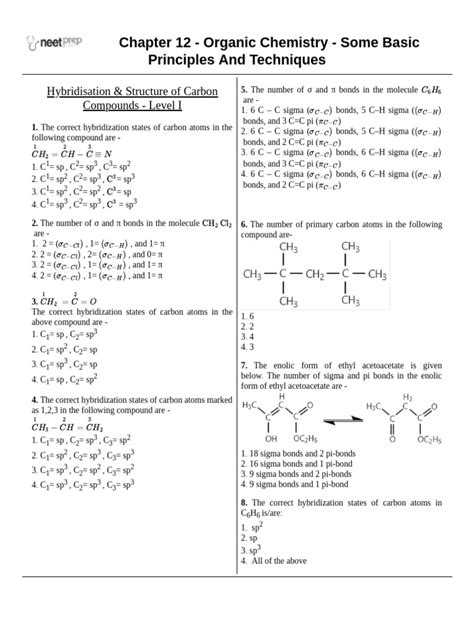 Chapter 12 Organic Chemistry Some Basic Principles And Techniques Pdf