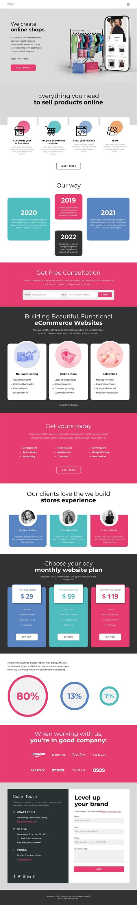 We Build Stores Joomla Template By Nicepage