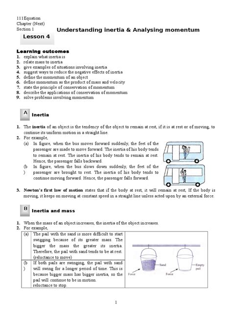 Lesson 4 Pdf Collision Momentum