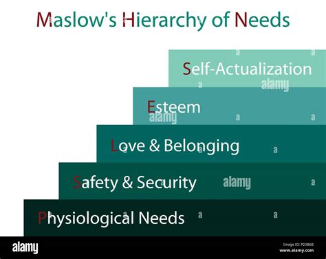Social And Psychological Concepts Illustration Of Maslow Stage Chart
