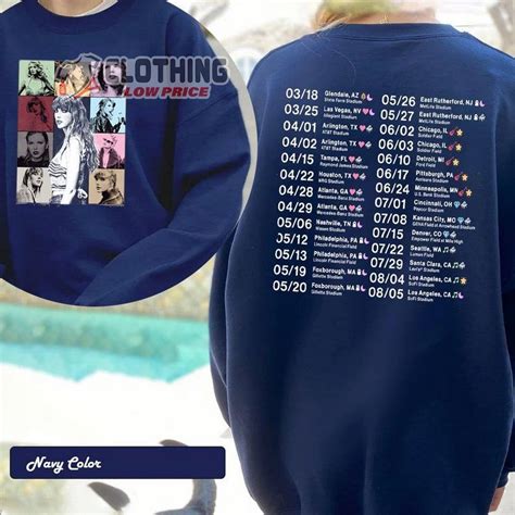Eras Tour Blue Crewneck International Dates Ugel Ep Gob Pe