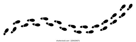 Trail Black Footsteps Comics Silhuoette Shapes Stock Illustration 2204334071 Shutterstock