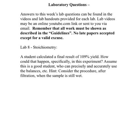 Solved Laboratory Questions Answers To This Week S Lab Chegg Com