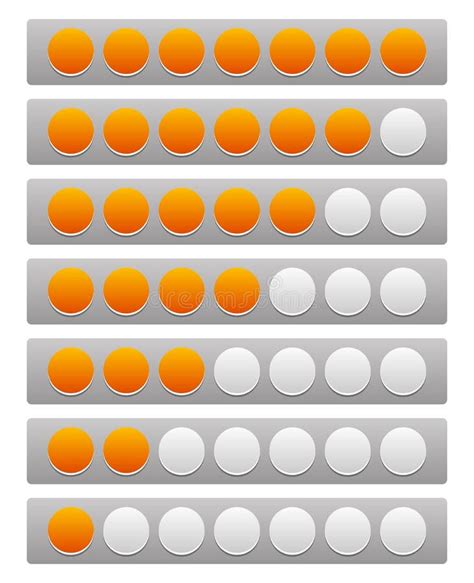 Step Level Progress Indicator With Units Stock Vector Illustration Of Meter Horizontal