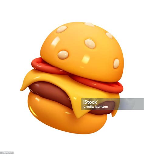 이모티콘 음식 햄버거 감정 3d 만화 아이콘입니다 벡터 일러스트 레이 션 귀여운에 대한 스톡 벡터 아트 및 기타 이미지 귀여운 빵 클립아트 Istock
