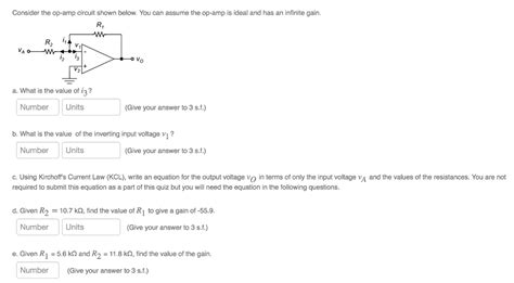 Solved Consider The Op Circuit Shown Below You Can Chegg Com