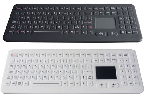 Ip68 Desktop Waterproof Rubber Medical Grade Keyboards With Touchpad
