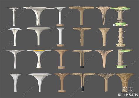 现代异形柱子su模型下载【id 1144725780】 知末su模型网