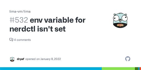 Env Variable For Nerdctl Isnt Set · Issue 532 · Lima Vmlima · Github