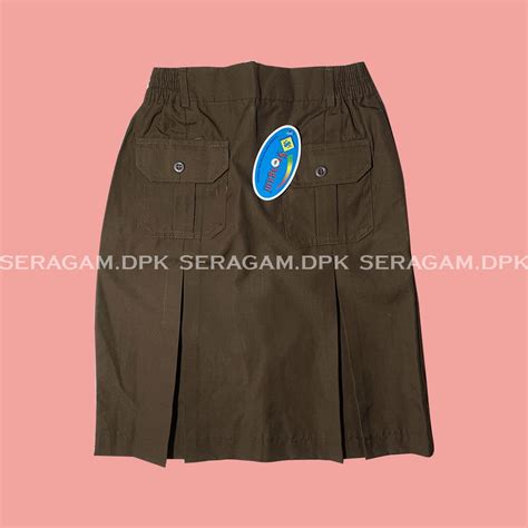 Jual Rok Sekolah Coklat Pramuka Span Sd Smp Merk Seragam Shopee