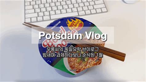 독일 유학일기 🇩🇪 | 밤새며 과제하다보니 순삭된 1월 - YouTube