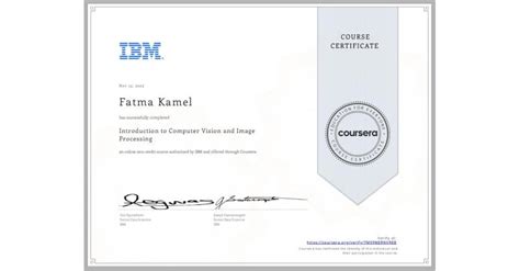 fatma kamel on linkedin completion certificate for introduction to computer vision and image…