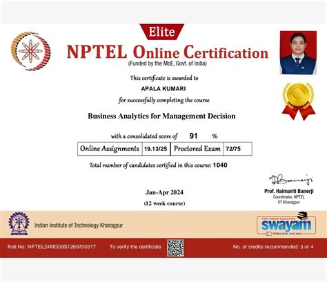 Apala Kumari On Linkedin Businessanalytics Iitkharagpur Nptel Smsvaranasi Gratitude…