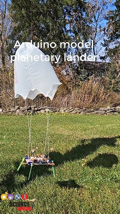 Slow Motion Arduino Parachute Lander With Ultrasonic Sensor Servos