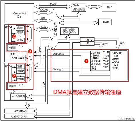 初学stm32 dma直接存储器 stm32的dma传输最大数目 csdn博客