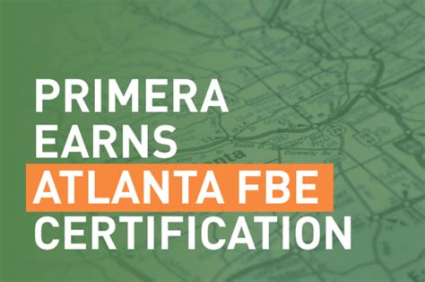 Primera Earns Gdot Prequalification Certification Primera
