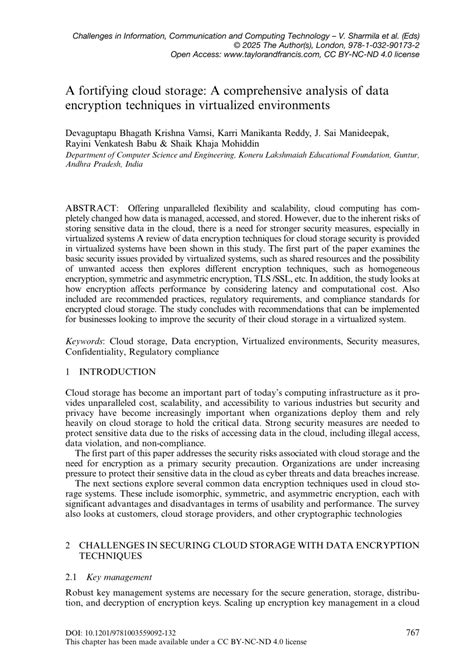Pdf A Fortifying Cloud Storage A Comprehensive Analysis Of Data
