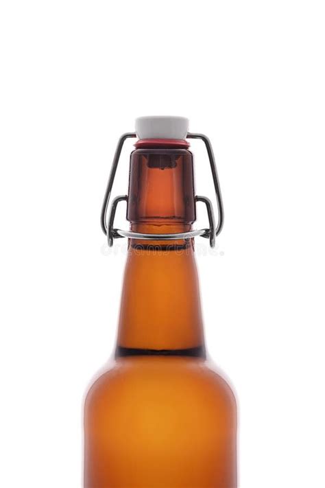 Brown Swing Top Beer Bottle On A White Background Stock Image Image