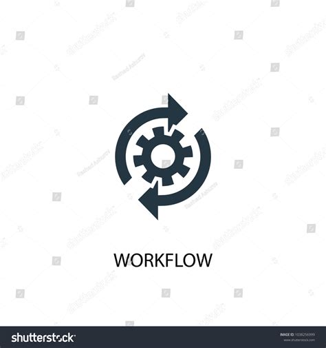 Workflow Icon Simple Element Illustration Workflow Stock Vector Royalty Free 1038256999