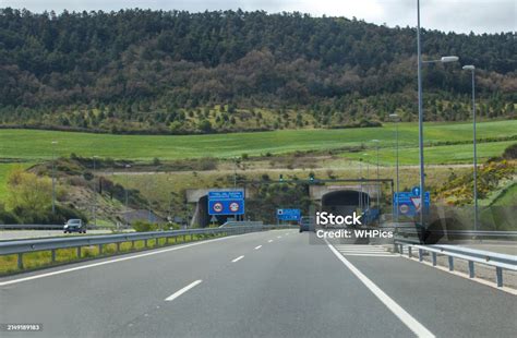 Driving Along A12 Highway Also Known As Autovia Del Camino De Santiago