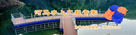 工程案例 衡水河马德州合马塑料制品有限公司 水上码头水上浮桥浮筒平台