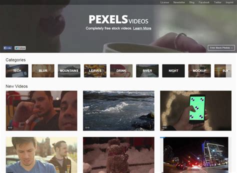 Pexels Videos 可以免费商业使用的短视频 梦想天空（山边小溪） 博客园