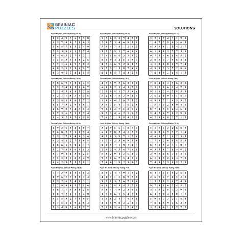 Printable Hard Sample Sudoku Pack Brainiac Puzzles Worksheets Library