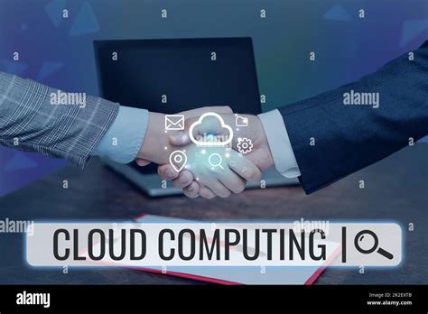 Hand Writing Sign Cloud Computing Business Showcase Use A Network Of