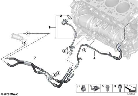 Bmw 3 G20 Saloon Lci Cooling System Coolant Hoses Engine Parts 2022