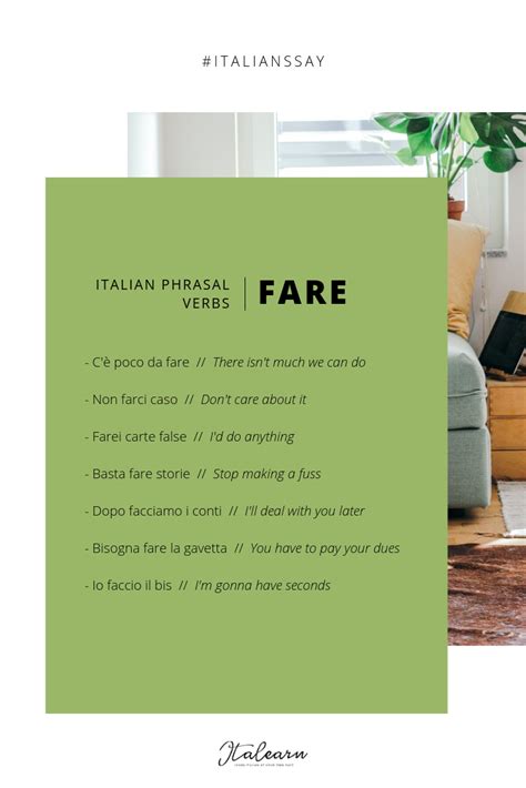 Italian Phrasal Verbsfare Italearn